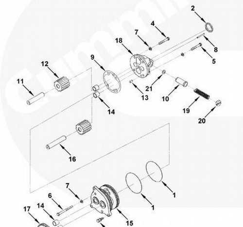Насос масляный Cummins KTA19