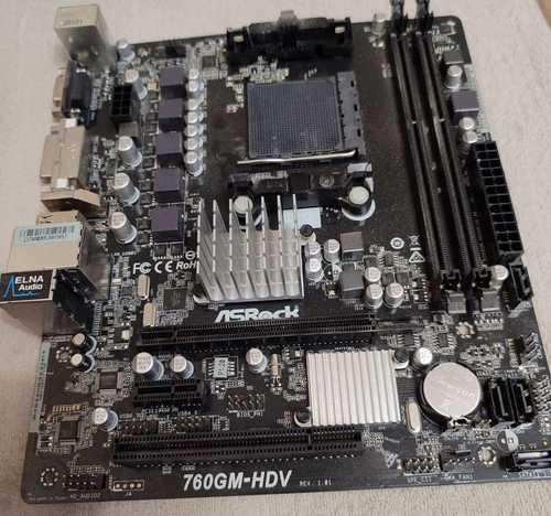 Материнская плата asrock 760gm hdv