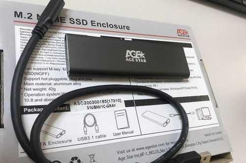 Внешний SSD Sk Hynix BC511 nvme 512гб USB-С Новый