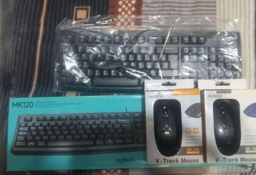 Клавиатура Logitech MK120, мышь A4tech OP-760