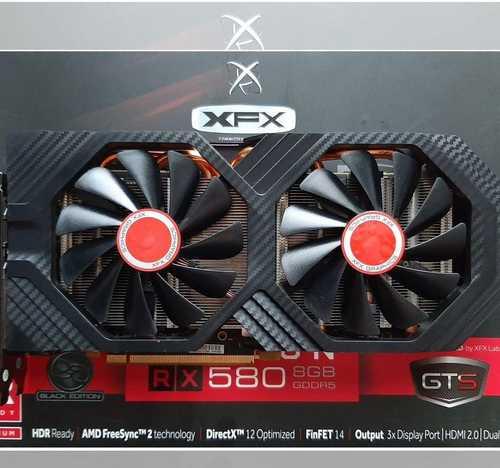 Видеокарта XFX RX580 8G GTS Black Edition