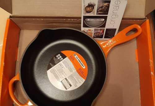 Сковорода чугунная LE creuset D23см, оранжевая