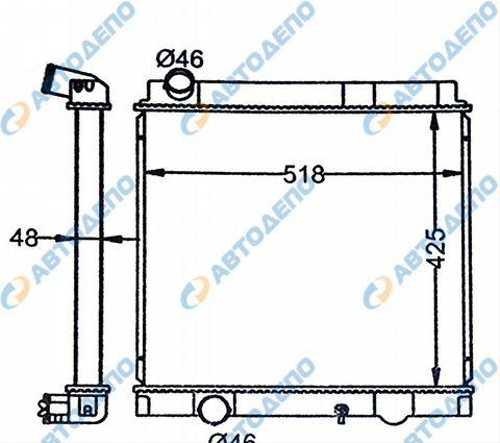 Радиатор охлаждения двигателя mitsubishi canter 20