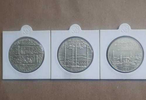 Серебряные монеты Финляндия 10 марок (3шт.)