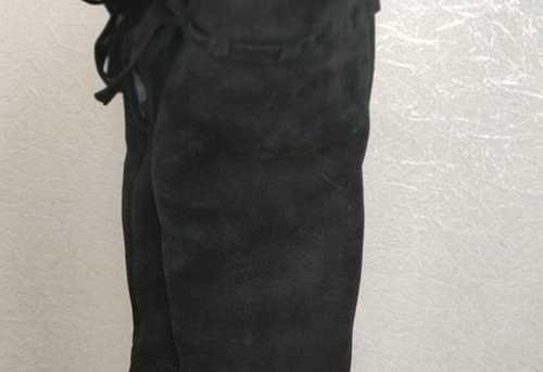 Сапоги зимние ботфорты замшевые женские 36 размер
