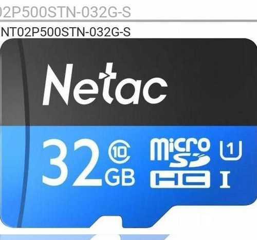 NT02P500STN-032G-S, Карта памяти Netac P500 microSDH