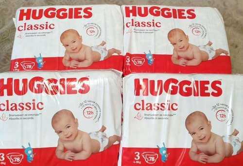 Подгузники Huggies Classic (размеры 3, 4,5)