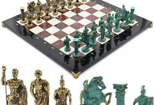 Шахматы «Римляне» из креноида, мрамора и долерита