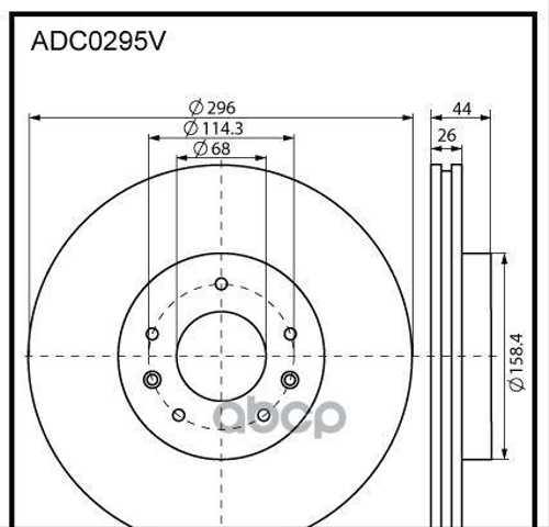 Диск тормозной перед ADC0295V allied nippon