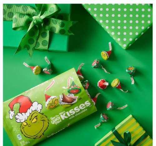 Kisses Hersheys оригинал новогодний декор Grinch С