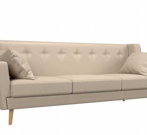 Прямой диван Брайтон 3, Экокожа, Модель 109167