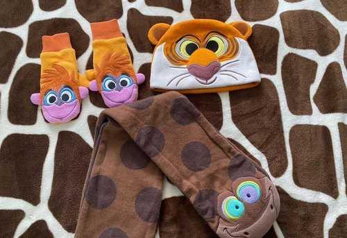 Комплект детский Disney -шапка, шарф, рукавицы