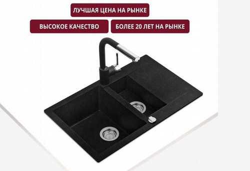 Мойка clivo 60 B-TQ 1B 1D onyx black
