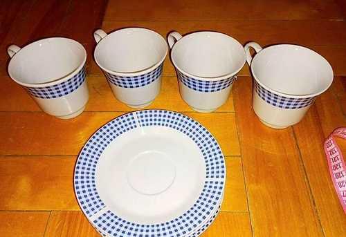 Набор, сервиз чайный (4 чашки и 4 блюдца) СССР