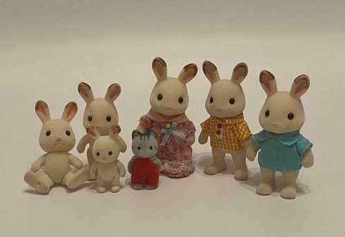 Sylvanian Families кролики, котенок и домик