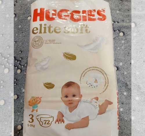 Подгузники huggies elite soft 3 / хагис софт 3