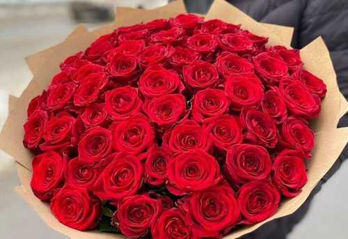 101 красная роза цветы букеты роз