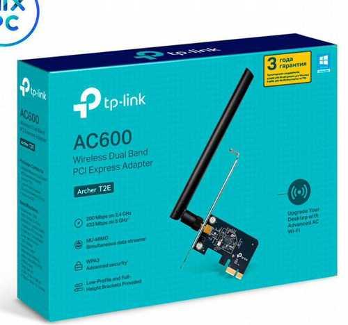 Сетевой адаптер Wi-Fi TP-link archer T2E AC600 PCI