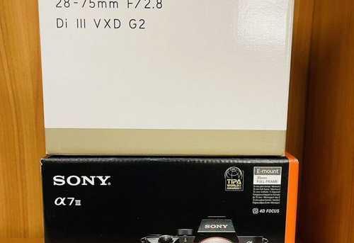Sony A7m3 body+Tamron 28-75mm DI iii sony E