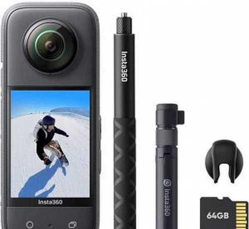 Экшн-камера insta360 X3 (Bullet Time Kit), черный