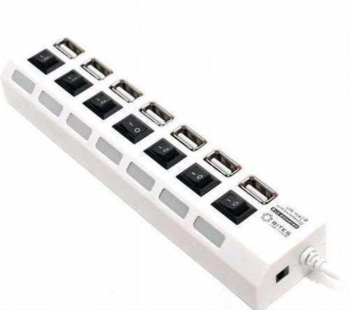 7-port USB2.0 Hub 5bites HB27-203PWH #107207