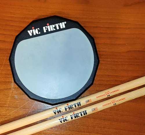 Тренивочный пэд vic firth двусторонний  палочки