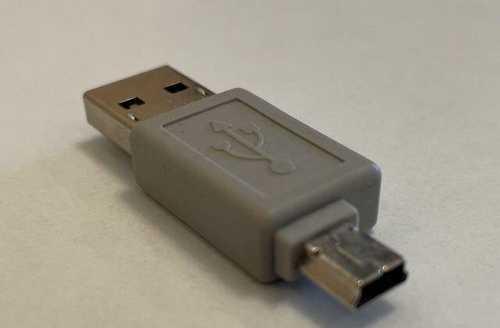 Переходник USB - mini USB / Новый