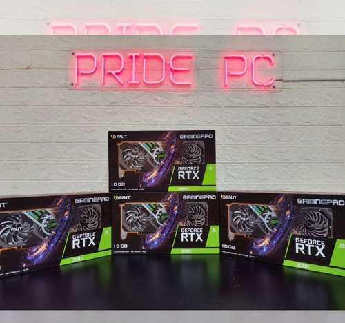 Игровая видеокарта RTX 3080 10gb palit gamingpro