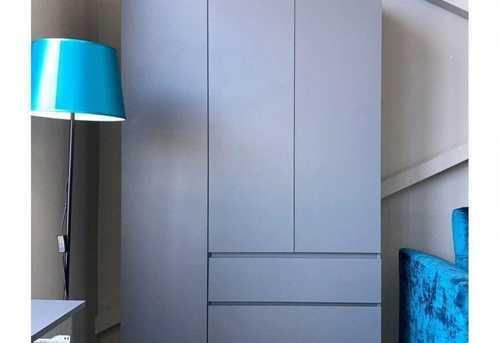 Шкаф «Норд» 120см, графит/белый/серое дерево