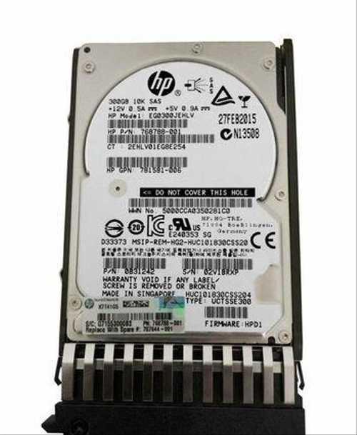 Жесткий диск HP 300Gb J9F44A 787644-001 SAS 2.5