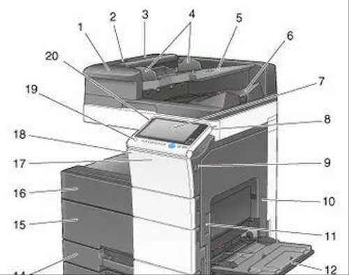 Мфу BizHab c224, C227 на запчасти