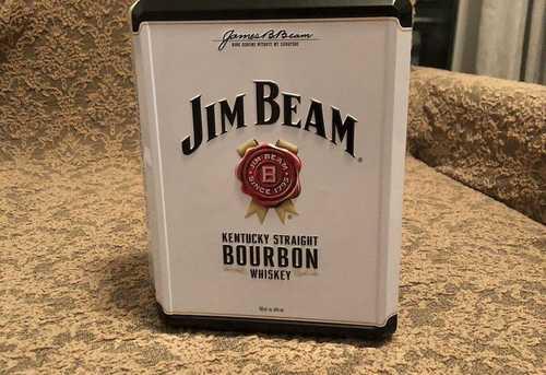 Жестяной футляр от виски jim beam