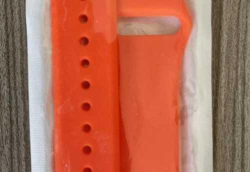 Ремешок для часов силиконовый 20 мм оранжевый