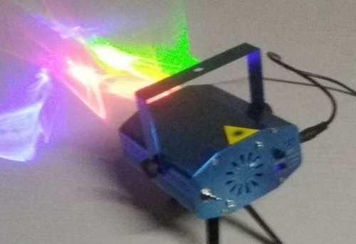 Проектор трехцветный лазерный (светомузыка)
