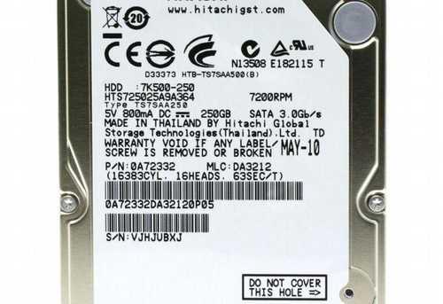 Жесткий диск Hitachi 250Gb HTS725025A9A364 sataii