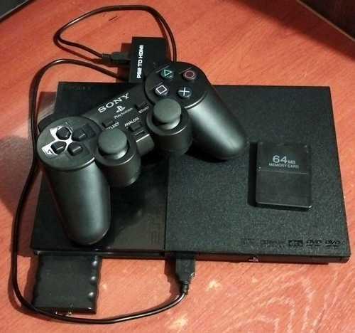 Sony playstation 2 прошитая,hdmi,беспр. геймпад