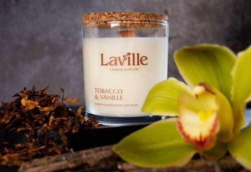 Свеча ароматическая Табак & ваниль