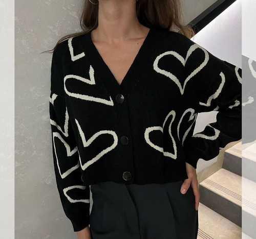 Кардиган oversize черный