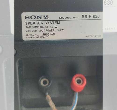 Акустические колонки sony ss- f 630