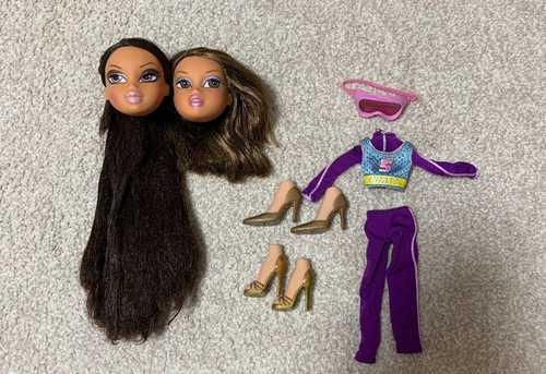 Одежда, обувь, головы лот кукла Bratz