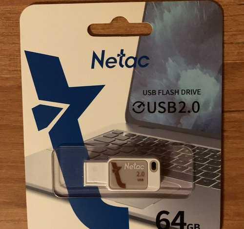 Флешка USB netac UA31 64гб, USB2.0