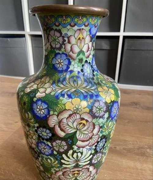 Клуазоне ваза китайская большая