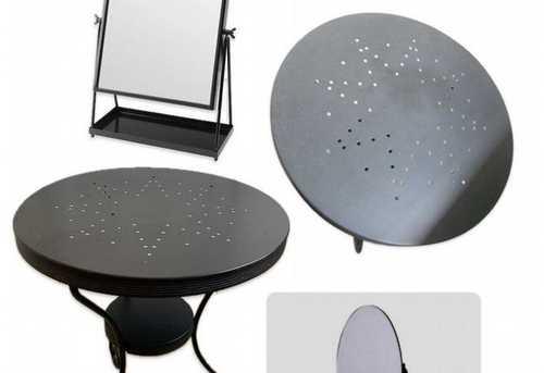 Журнальный столик IKEA круглый черный кованный