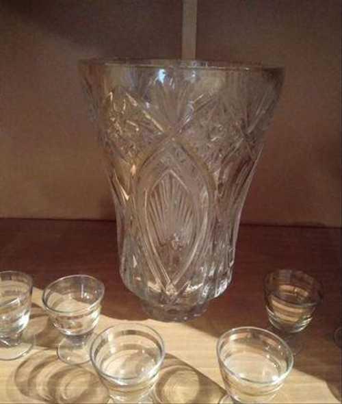 Фарфоровая посуда СССР зик ваза хрустальная
