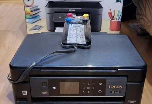 Принтер Epson XP-440 с снпч (засохли дюзы)