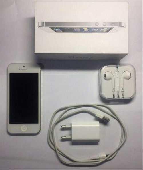 Айфон белый (iPhone white 5),16гб