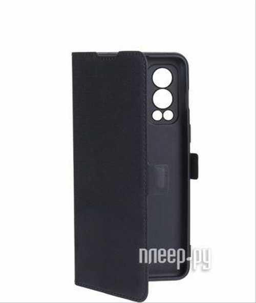 Чехол DF для OnePlus Nord 2 Black onFlip-02