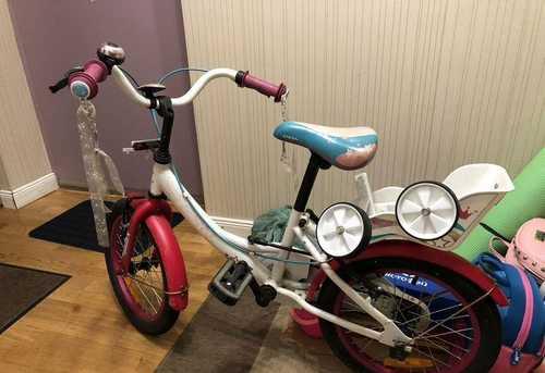 Велосипед детский двухколесный с доп. колесами