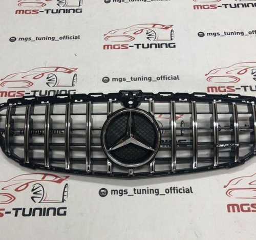 Решетка Mercedes c-class 205 GT 63 AMG под камеру