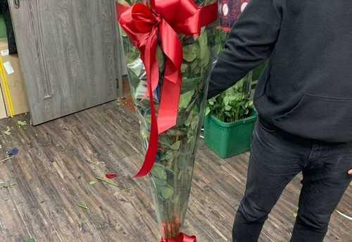 Букет цветов 15 штуку 160 см высокие розы